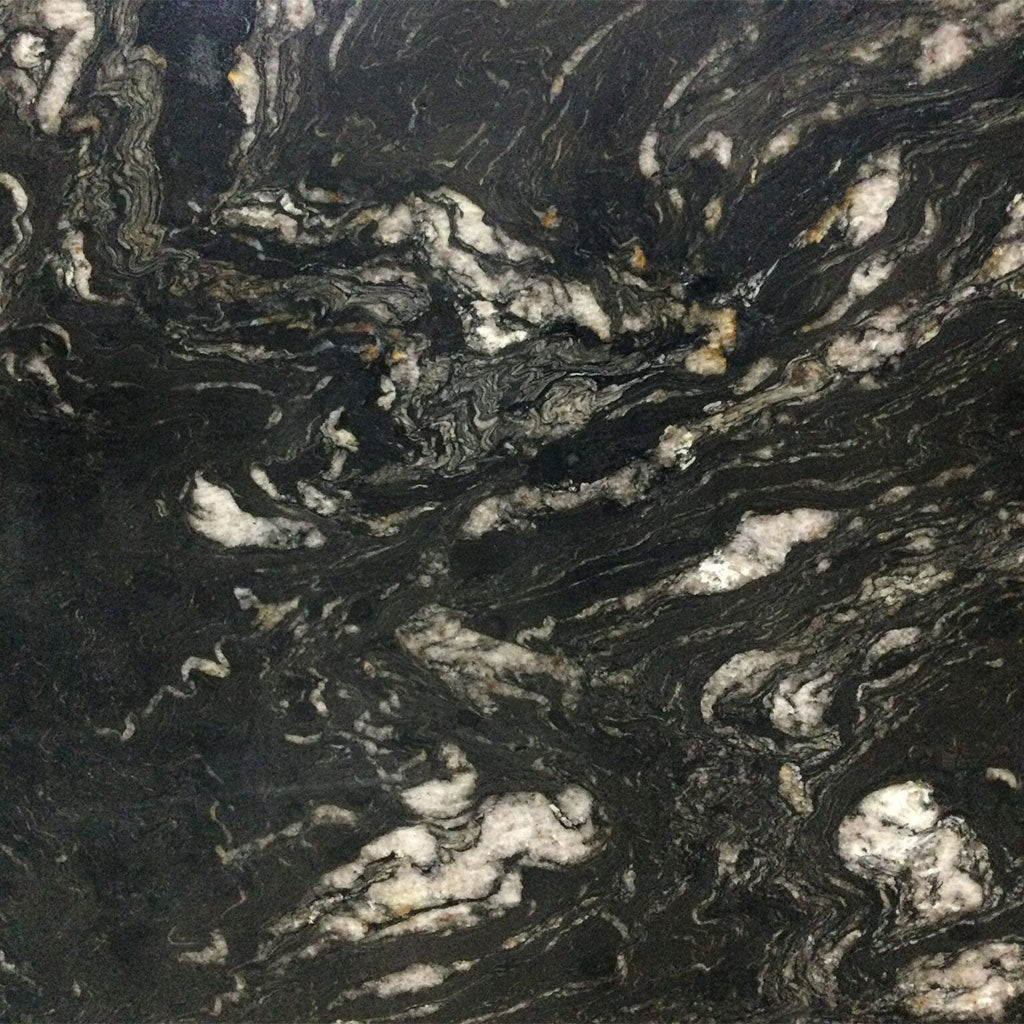 Titanium Black Granite Countertop by MSI Surfaces | Polished, Leather ...